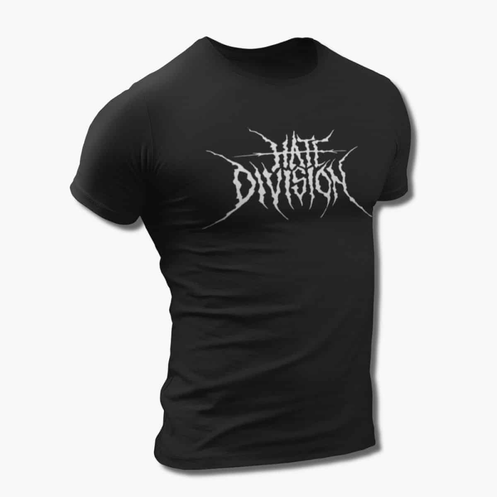 Hate Division Band T-Shirt, Hate Division Logo Black Tee Shirt, Death Metal, Grindcore ...