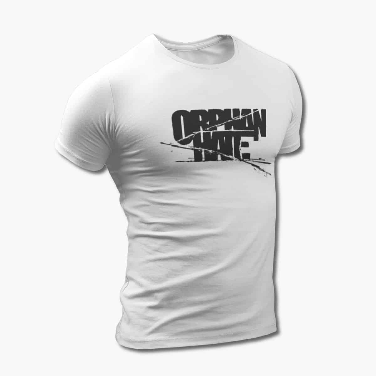 Orphan Hate T-Shirt, Orphan Hate Logo White Tee Shirt, Melodic Thrash ...