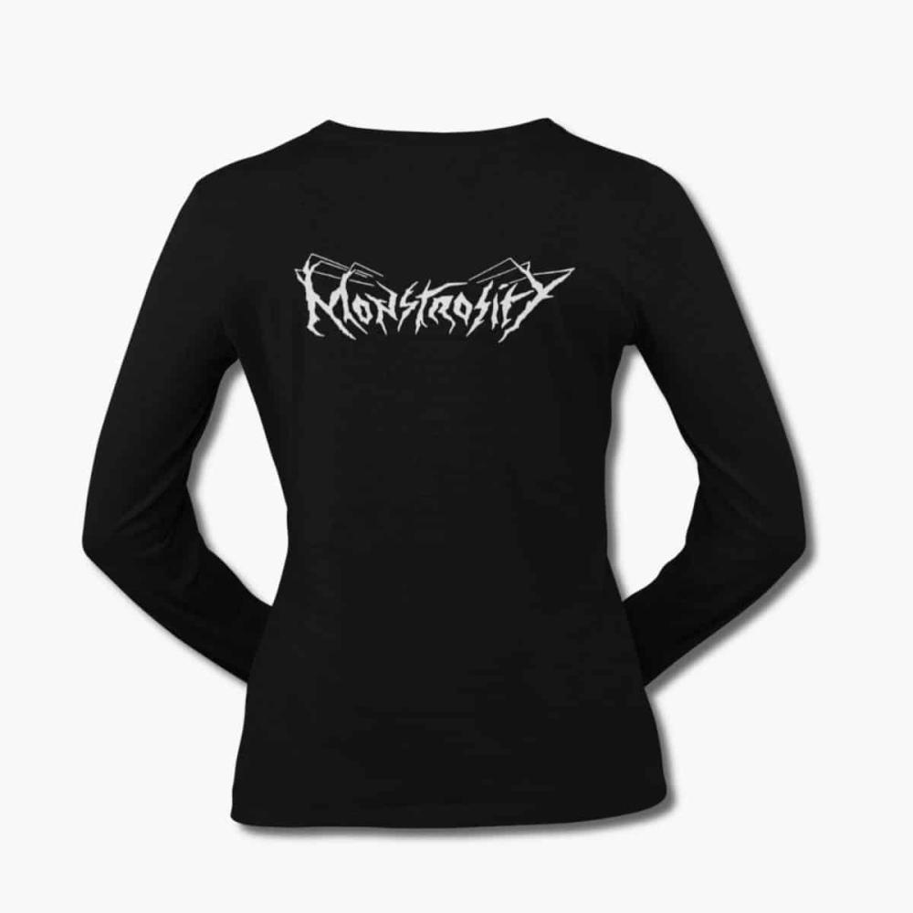 Monstrosity Band Long Sleeve T-Shirt, Monstrosity Logo Black Longsleeve ...