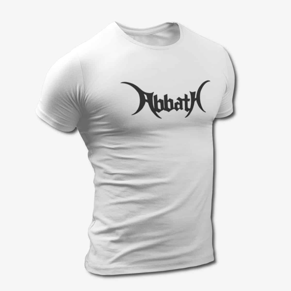 Abbath T-Shirt, Abbath Band Logo White Tee Shirt, Black Metal ...