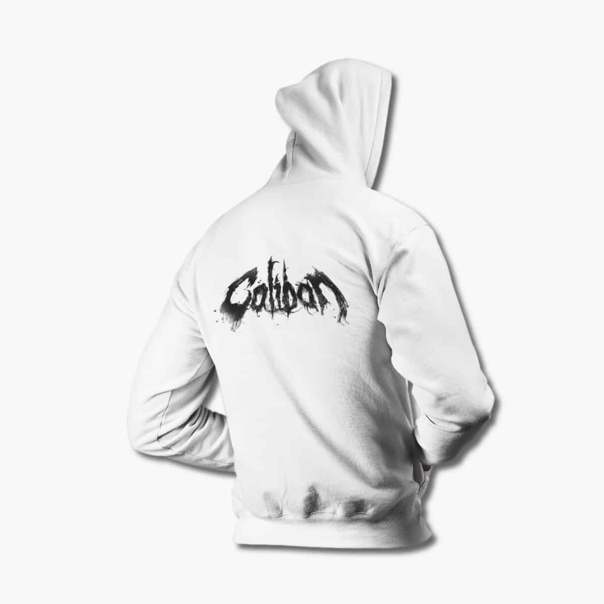 Caliban Hoodie, Caliban Band Logo White Hoodie, Metalcore Merchandise ...
