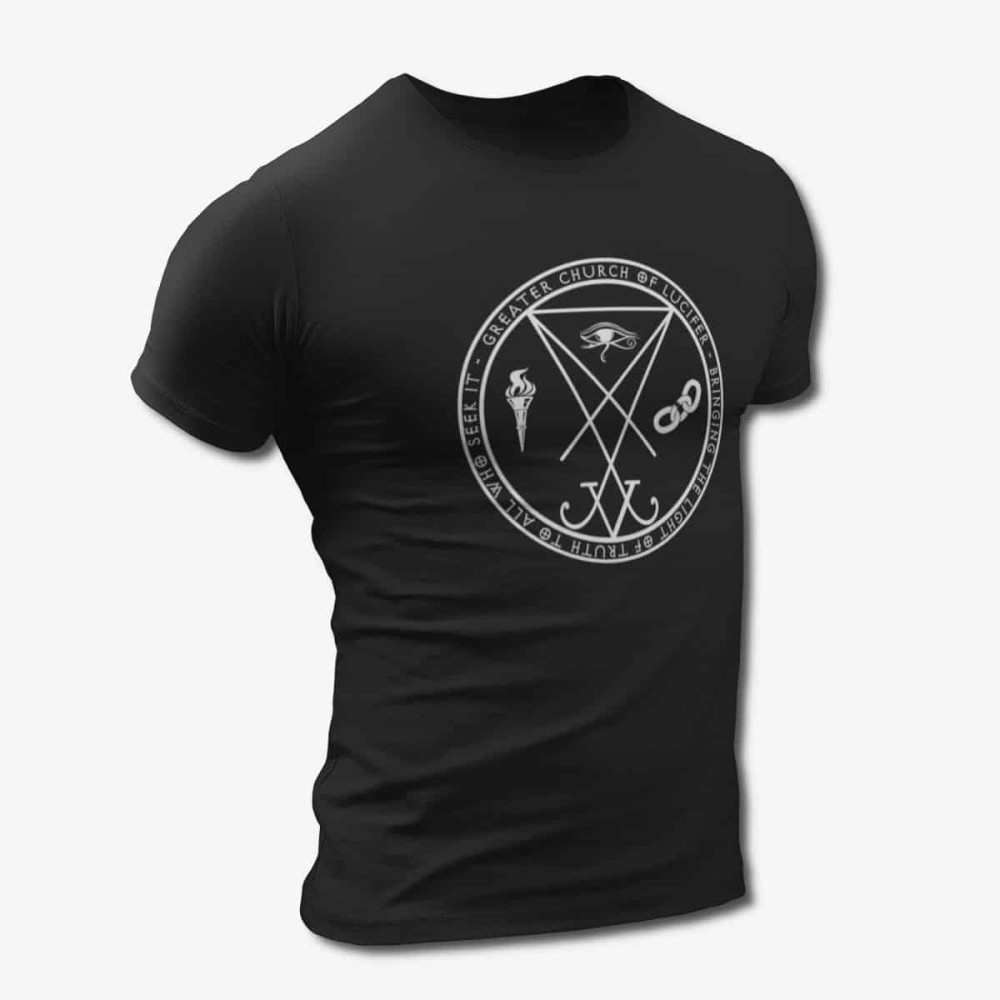 Lucifer T-Shirt, Sigil of Lucifer Black T-Shirt – Metal Band T-Shirt ...