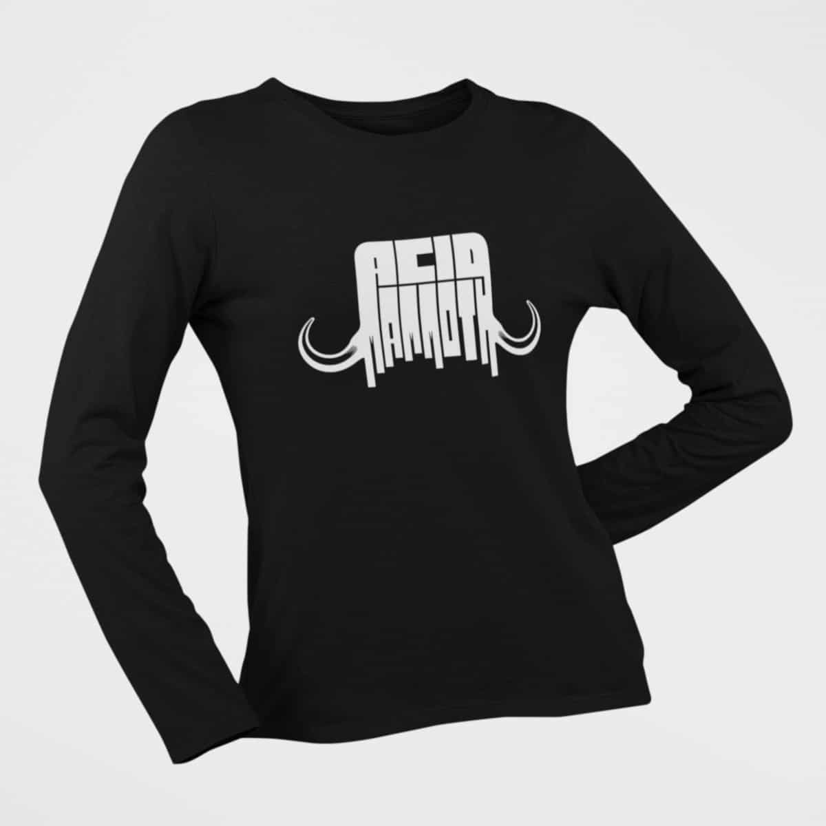 Acid Mammoth Long Sleeve T-Shirt, Acid Mammoth Logo Black Longsleeve T-Shirt, Metalcore ...