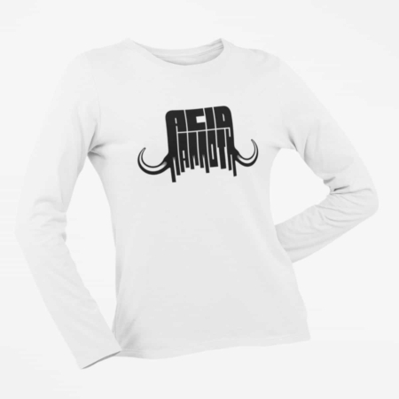 Acid Mammoth Long Sleeve T-Shirt, Acid Mammoth Logo White Longsleeve T-Shirt, Metalcore ...