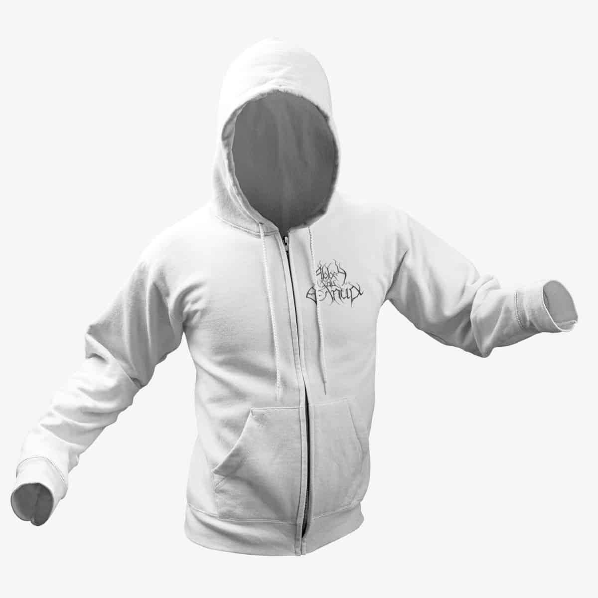 Abbey ov Thelema Zip Hoodie, Abbey ov Thelema Logo White Zipper Hoodie ...