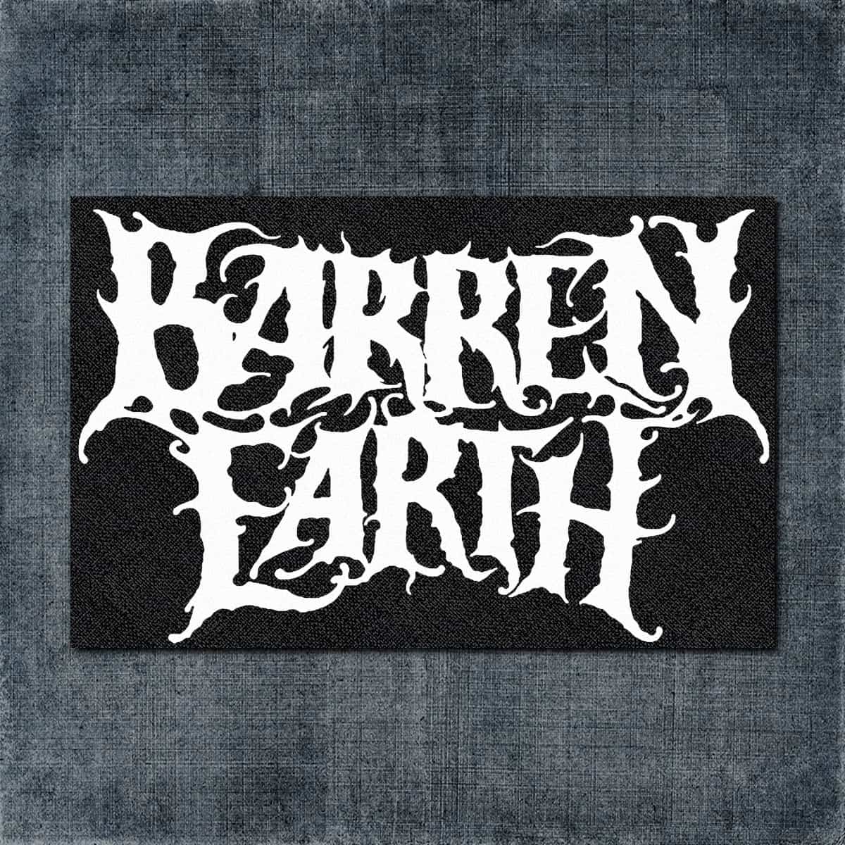 Barren Earth Back Patch, Barren Earth Logo Black Big Back Patch – Metal ...
