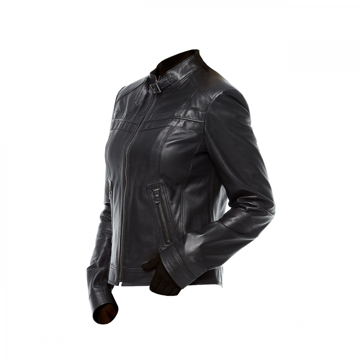 Black Geniune Leather Jacket with Slayer Band Logo Back Patch, Thrash ...