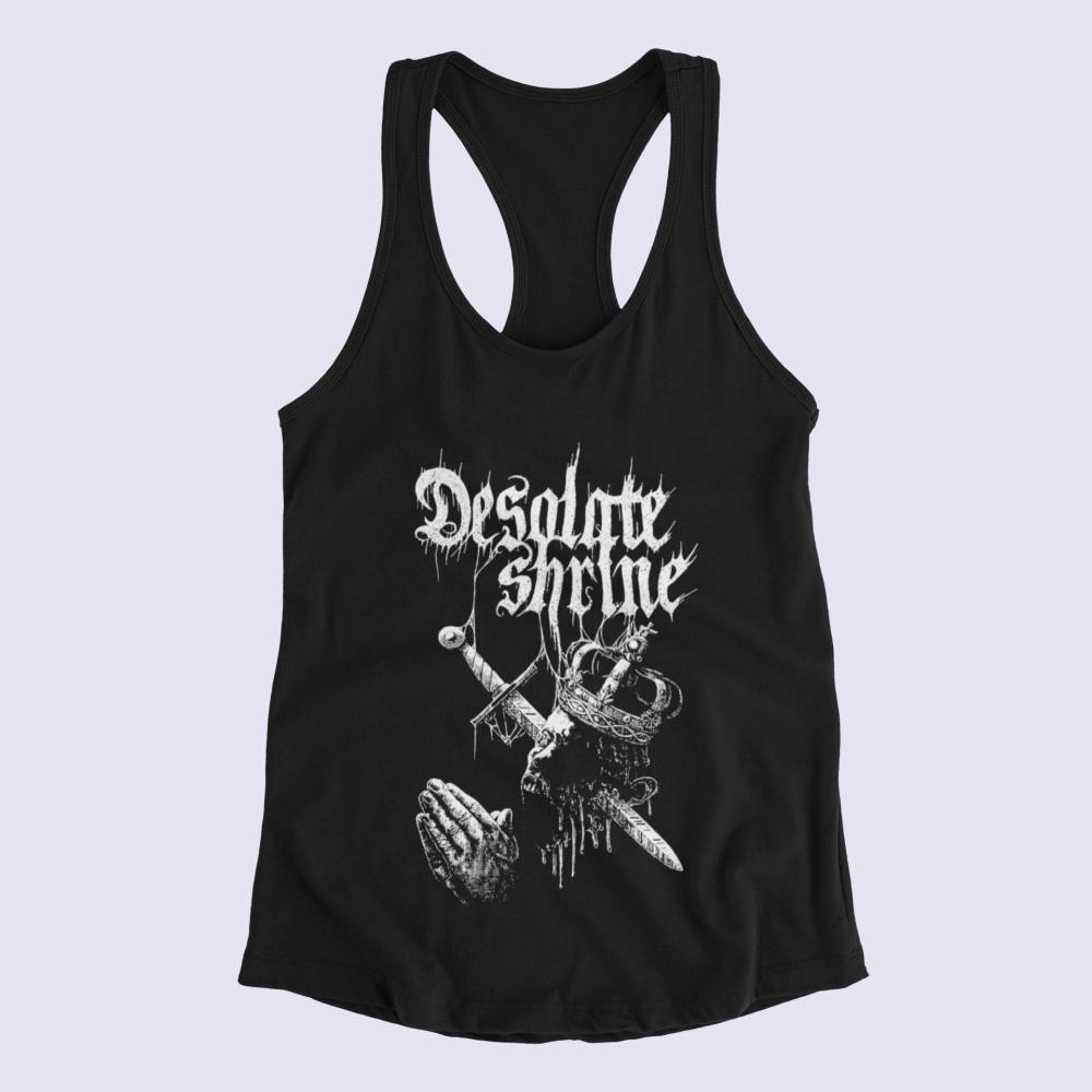 Desolate Shrine Tank Top, Desolate Shrine Logo Artwork Black Tank Top ...