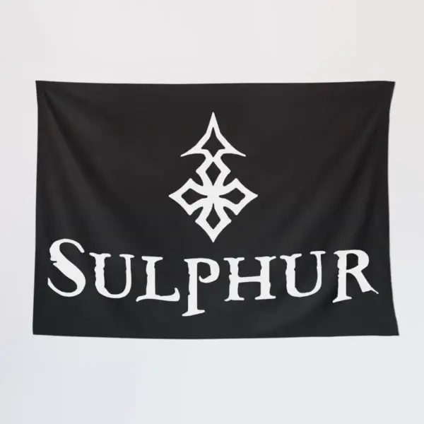 Sulphur Wall Tapestry, Sulphur Logo Tapestry Wall Poster – Metal Band T ...